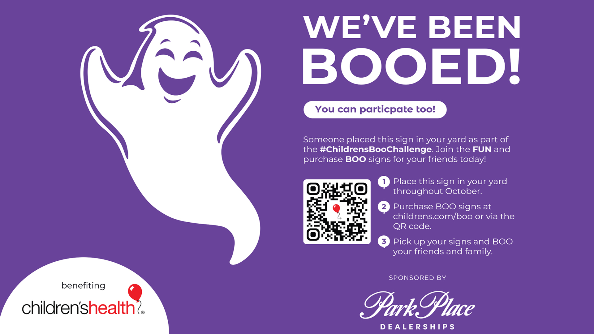 Park Place Dealerships Benefits Children’s Health through BOO Yard Sign ...